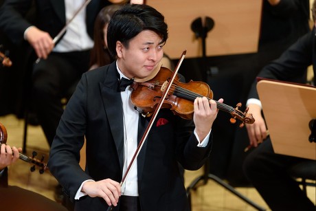 Japanese Violinist Seiji Okamoto Performs On Editorial Stock Photo ...
