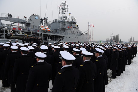 Polish Navy Soldiers Stand Formation During Editorial Stock Photo ...