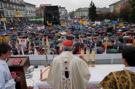 Polish Cardinal Franciszek Macharski C Holds Editorial Stock Photo ...