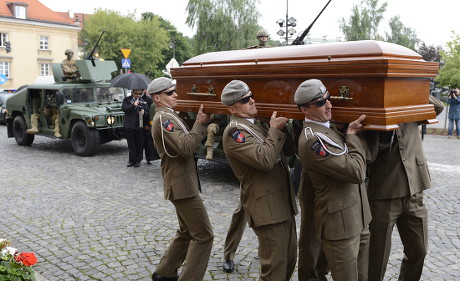Polish Soldiers Carry Coffin General Slawomir Editorial Stock Photo ...