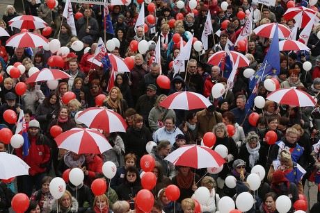 Members Polish Teachers Union Znp During Editorial Stock Photo - Stock ...