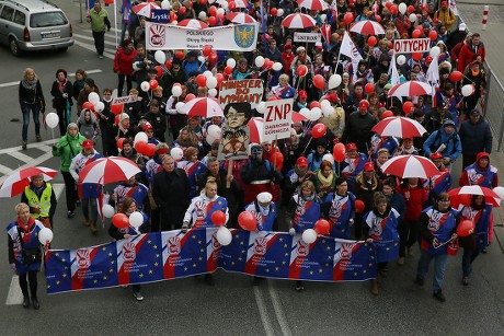 Members Polish Teachers Union Znp During Editorial Stock Photo - Stock ...