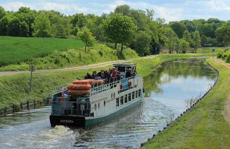 Boat Near Katy Slipway On Elblag Editorial Stock Photo - Stock Image ...