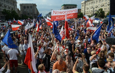 Poland Warsaw Opposition Rally - Jun 2016 Stock Pictures, Editorial ...