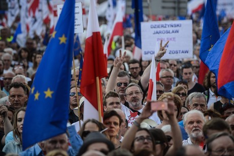 Poland Warsaw Opposition Rally - Jun 2016 Stock Pictures, Editorial ...