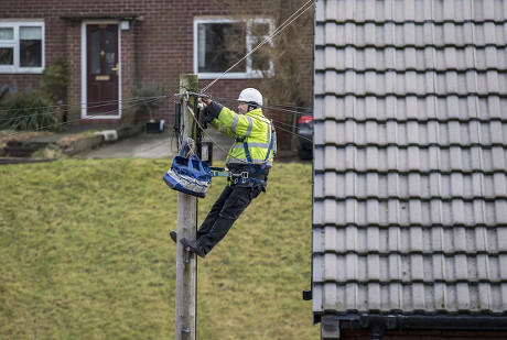 Bt Openreach Engineer Works On Cables Editorial Stock Photo - Stock ...