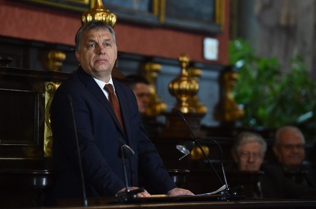 Hungarian Prime Minister Viktor Orban During Editorial Stock Photo ...