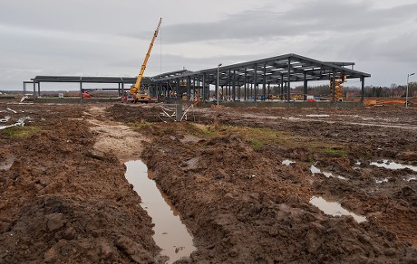 Construction Progress New Buildings Being Erected Editorial Stock Photo ...