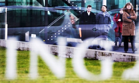 Employees Leave Main Office Ing Bank Editorial Stock Photo - Stock ...