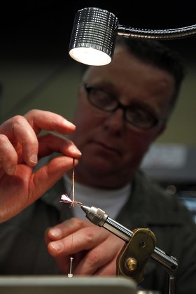 Man Makes Fish Hook Angling Fair Editorial Stock Photo - Stock Image ...
