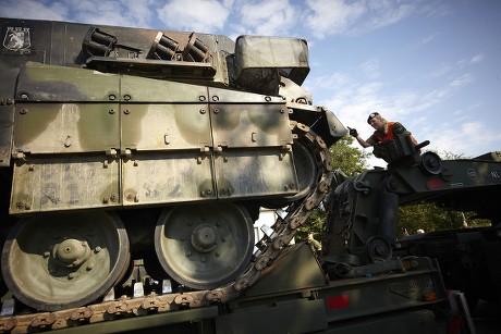 Leopard Ii Tank Loaded Onto Transport Editorial Stock Photo - Stock ...