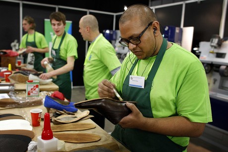 Young Men Learn Craft Shoemaking During Editorial Stock Photo - Stock ...