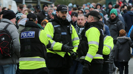 Police Presence Exeter City Fans Arrive Editorial Stock Photo - Stock ...