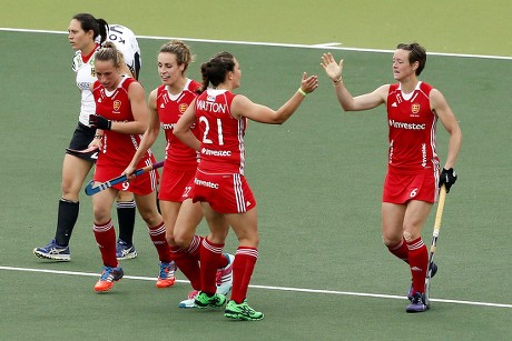 England Player Hannah Macleod R Celebrates Editorial Stock Photo ...
