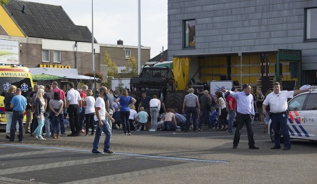 People Gather Scene After Accident Monster Editorial Stock Photo ...