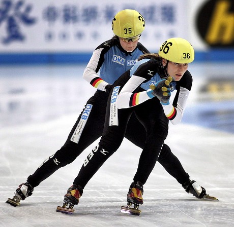 German Speedskaters Christin Priebst R Yvonne Editorial Stock Photo ...