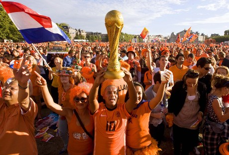 Dutch Soccer Fans Cheer While Watching Editorial Stock Photo - Stock ...