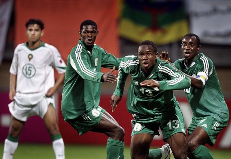 Nigerian Olubayo Adefemi C Celebrates Teammates Editorial Stock Photo ...