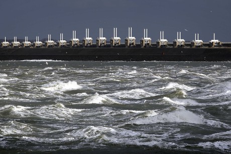 High Water Moveable Flood Defence Barriers Editorial Stock Photo ...