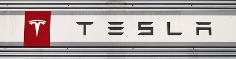 Logo Tesla Pictured Elon Musk Cofounder Editorial Stock Photo - Stock ...