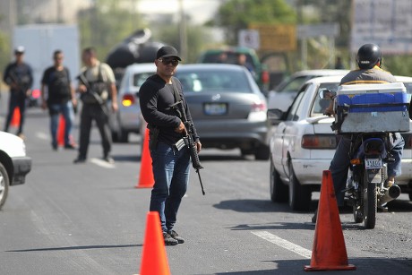 Security Agents Place Checkpoint Avenue Tepic Editorial Stock Photo ...