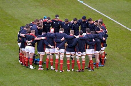 Wales Team Huddle Before Kick Off Editorial Stock Photo - Stock Image ...