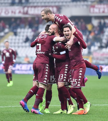 Torinos Players Jubilates After Scoring Goal Editorial Stock Photo ...
