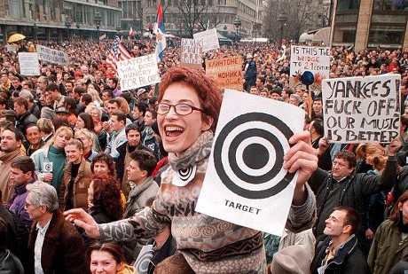Belgrade Serbia Yugoslavia Girl Holds Target Editorial Stock Photo ...