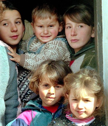 Tushila Kosovo Yugoslavia Ethnic Albanian Children Editorial Stock ...