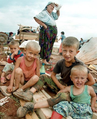 Kukes Albania Ethnic Albanian Refugee Children Editorial Stock Photo ...