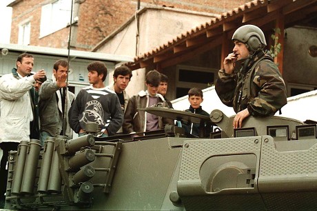 Tirana Albania Albanian Civilians L Gesture Editorial Stock Photo ...