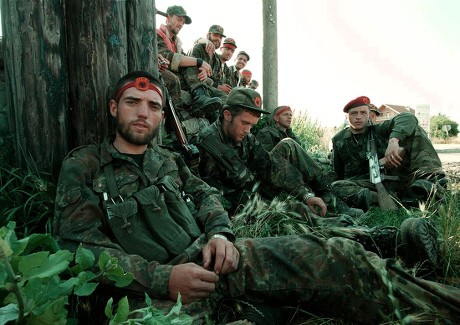 Podujevo Kosovo Yugoslavia Group Uck Soldiers Editorial Stock Photo ...