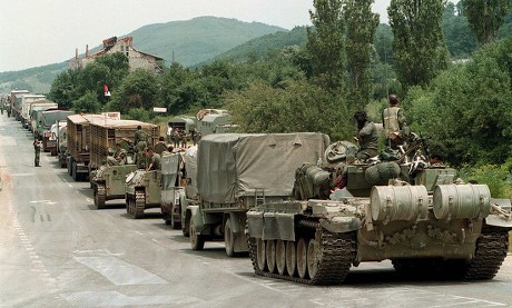 Lebane Kosovo Yugoslavia Column Yugoslav Army Editorial Stock Photo ...
