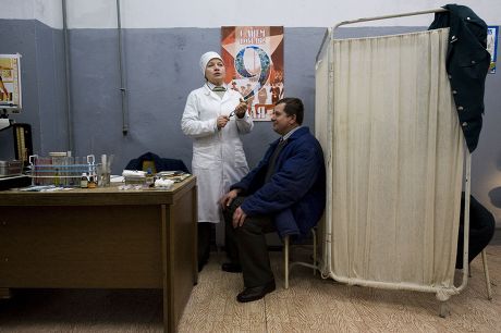 Soviet Doctor Examines Citizens Inside Surgery Editorial Stock Photo ...