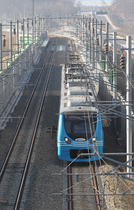 Airport Express Arex Train Crosses Bridge Editorial Stock Photo - Stock ...