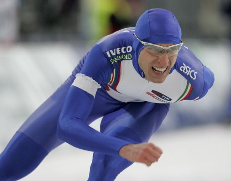 Italys Enrico Fabris Speeds Through His Editorial Stock Photo - Stock ...