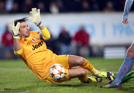 Juventus Goal Keeper Buffon Makes Save Editorial Stock Photo - Stock ...