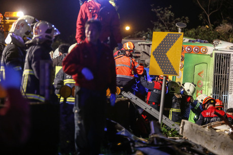 Rescuers Recover Bodies Victims Bus Crash Editorial Stock Photo - Stock ...