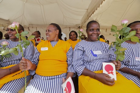 Kenyan Female Inmates Pose Rose Flowers Editorial Stock Photo - Stock ...