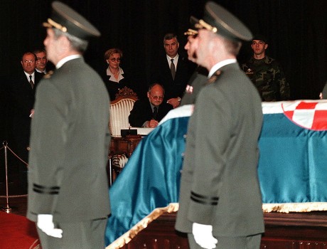 Zagreb Honour Guard Stands Next Coffin Editorial Stock Photo - Stock ...