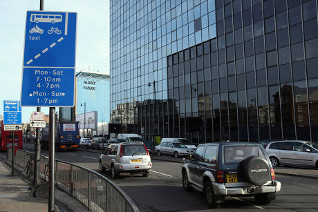 Confusing Bus Lane Sign Old Street Editorial Stock Photo - Stock Image ...
