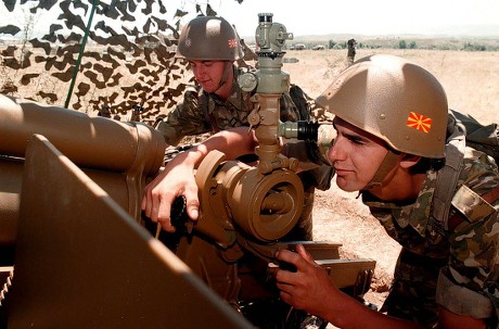 Krivolak Macedonia Two Macedonian Soldiers Target Editorial Stock Photo ...