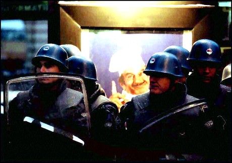Belgrade Yugoslavia Serb Police Seal Off Editorial Stock Photo - Stock ...