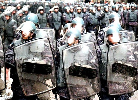 Belgrade Yugoslavia Massive Antiriot Police Forces Editorial Stock ...