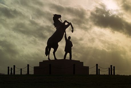Statue On Roundabout Newmarket July Course Editorial Stock Photo ...