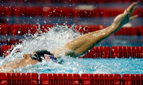 Us Michael Phelps Competing Backstroke Final Editorial Stock Photo ...