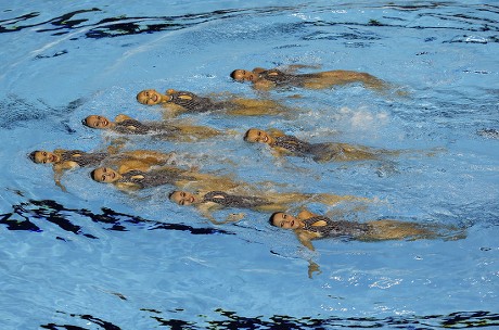Usas Synchronized Swimming Team During Training Editorial Stock Photo ...