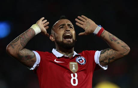 Chilean Player Arturo Vidal Celebrates Goal Editorial Stock Photo ...
