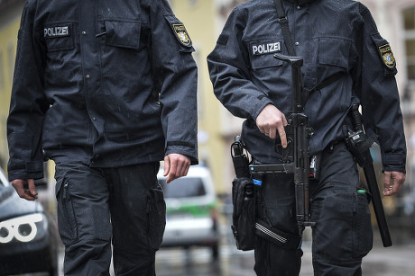 Armed Police Patrols Perimeter Around Bayerischer Editorial Stock Photo ...