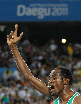 Ethiopias Ibrahim Jeilan Celebrates After Winning Editorial Stock Photo ...